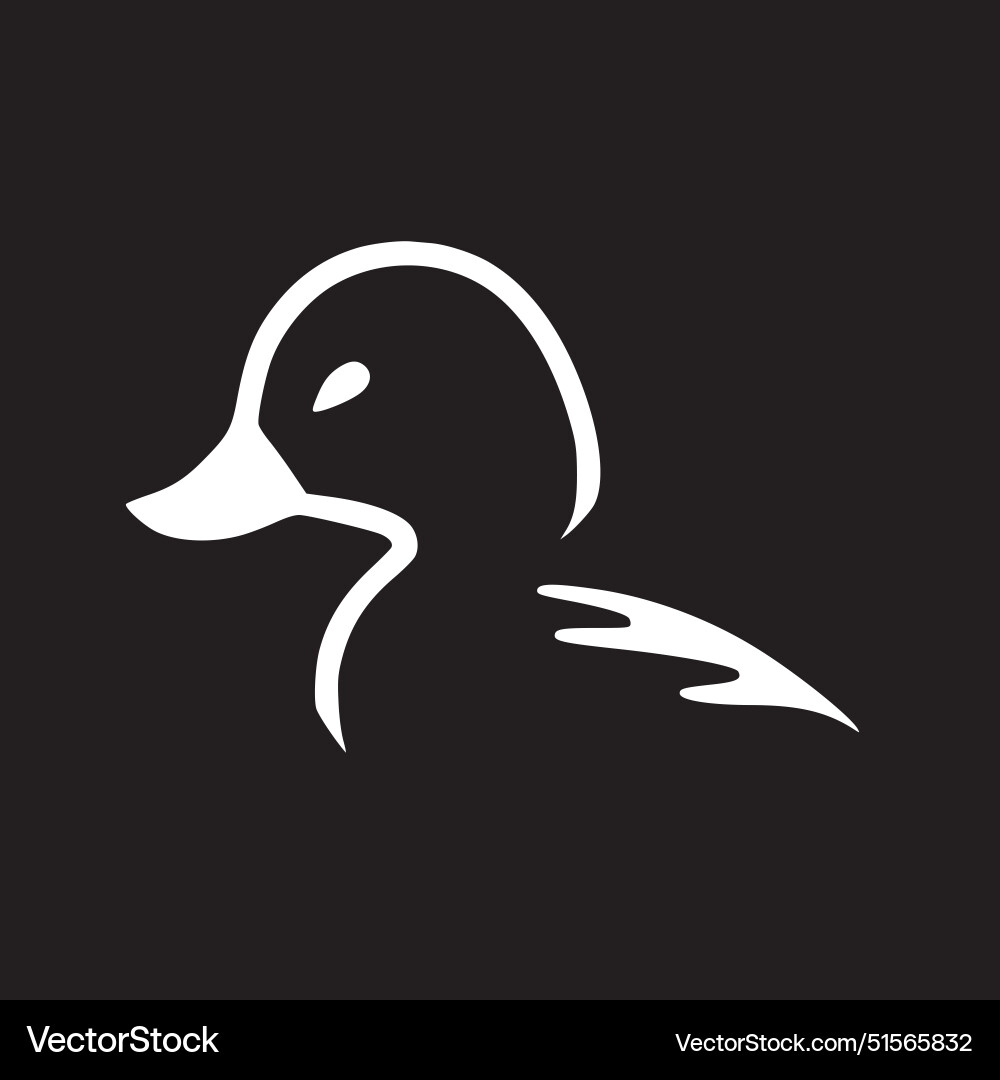 Duck - minimalist and simple silhouette Royalty Free Vector
