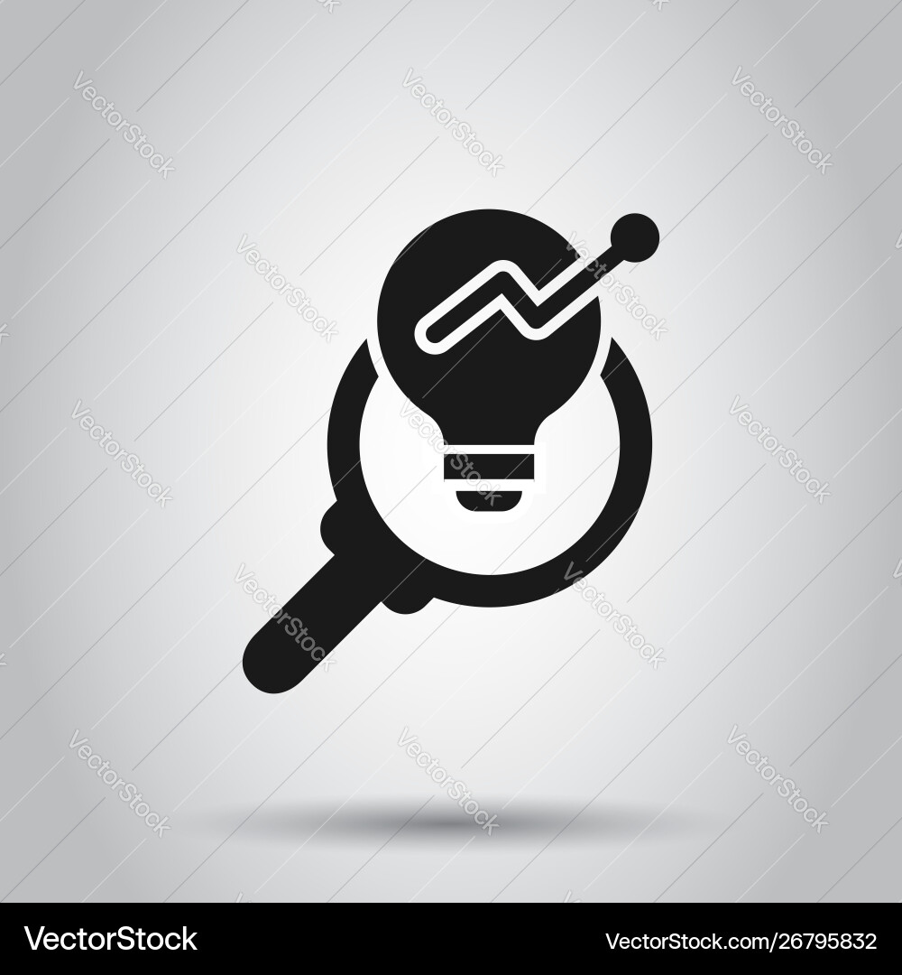 Insight icon in flat style bulb on isolated Vector Image