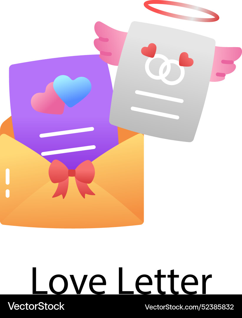 Love letter Royalty Free Vector Image - VectorStock