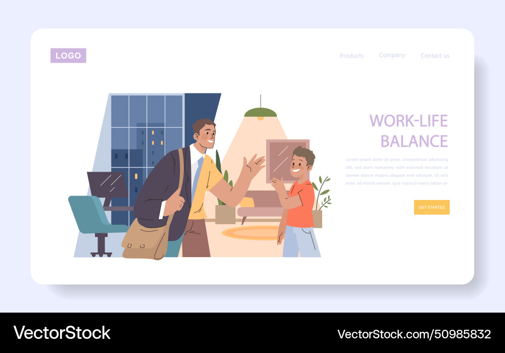 Work-life balance concept Royalty Free Vector Image