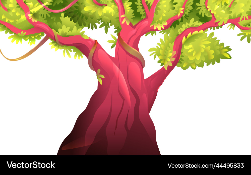Big old tree isolated nature clipart background Vector Image