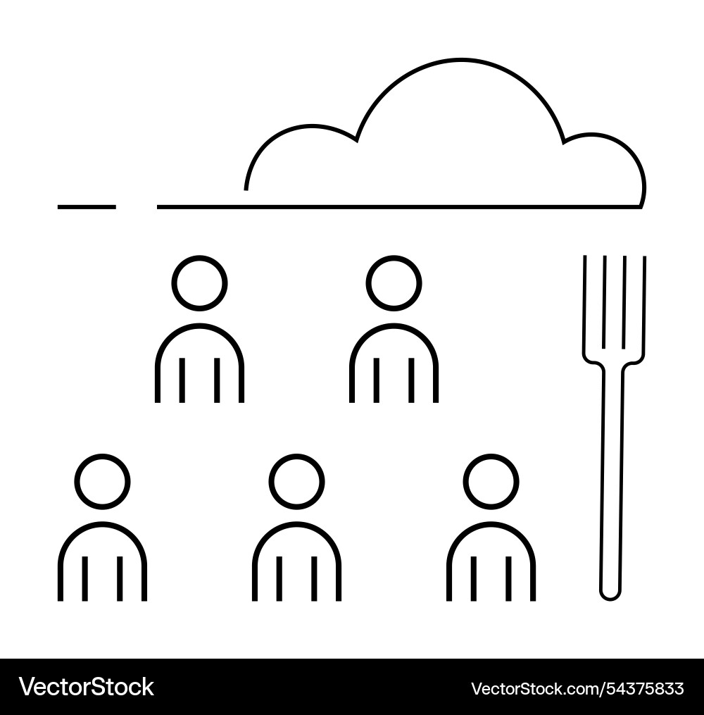 Cloud connectivity and collaboration in digital Vector Image
