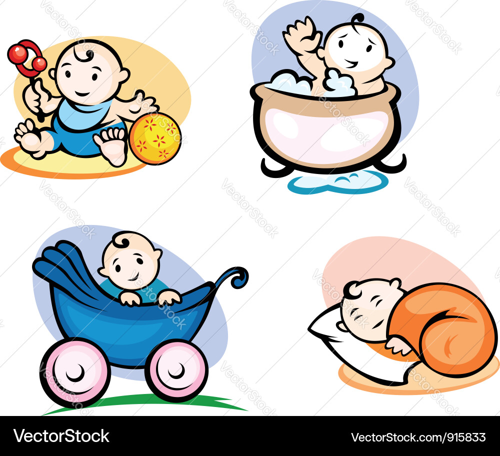 Little child in cartoon style Royalty Free Vector Image