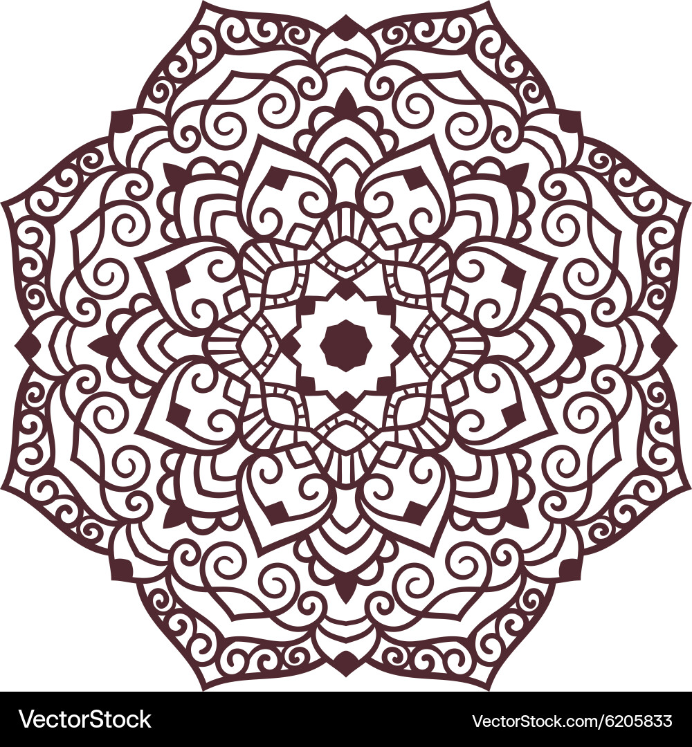 Mandala ornament Royalty Free Vector Image - VectorStock