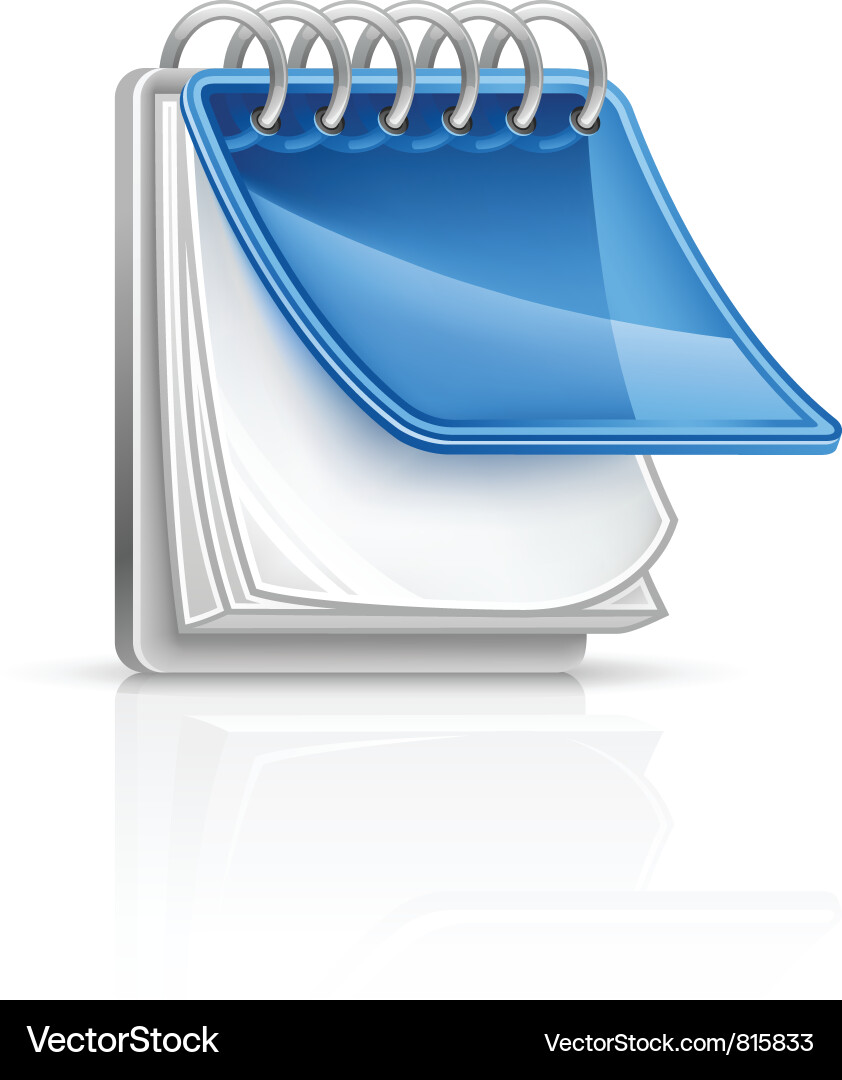 Notepad Royalty Free Vector Image - VectorStock