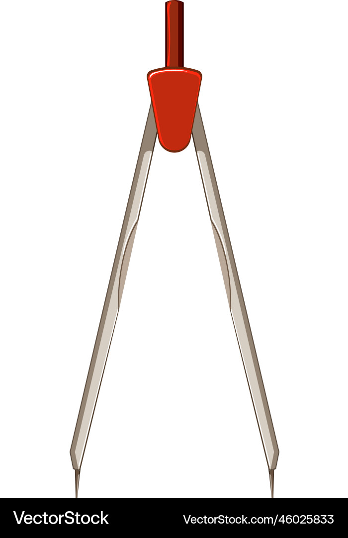 School compass divider cartoon Royalty Free Vector Image