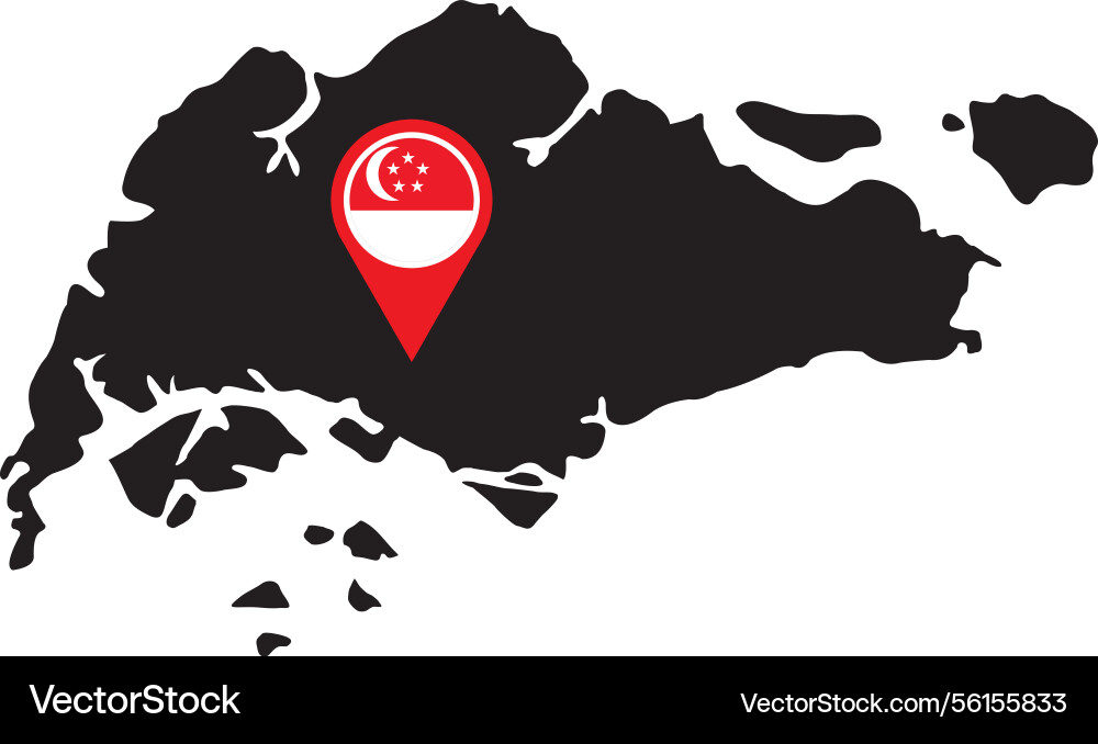 Singapore pin map location Royalty Free Vector Image