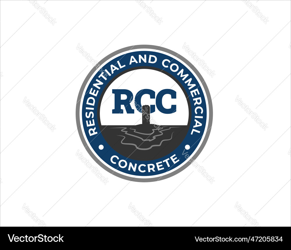 Concrete building construction business logo Vector Image
