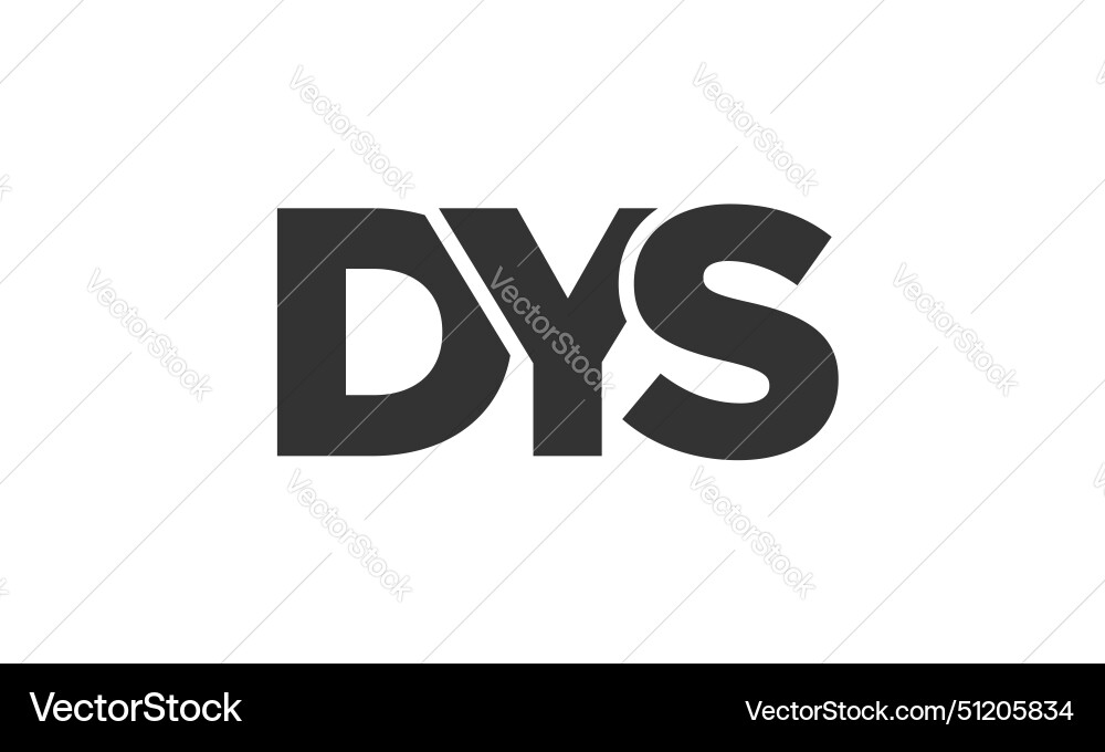Dys logo design template with strong and modern Vector Image