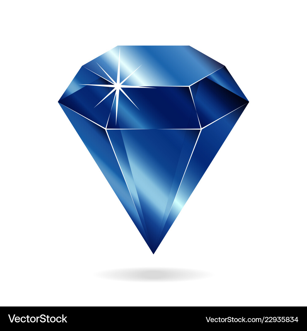 Elegant Sapphire Gemstone Royalty Free Vector Image