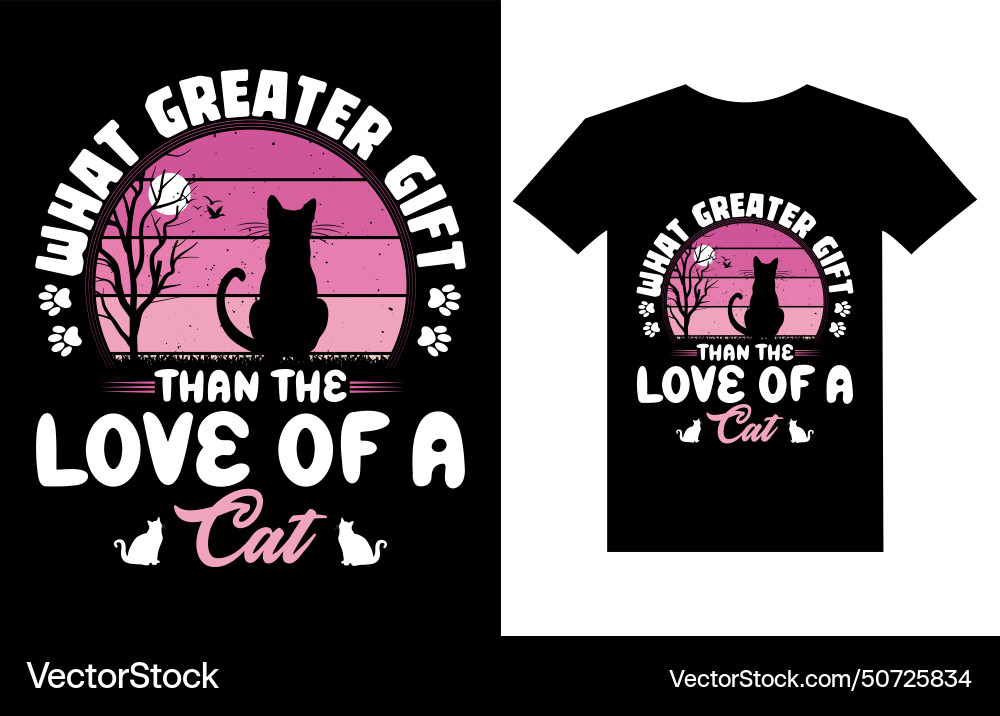 Funny cat t-shirt design Royalty Free Vector Image