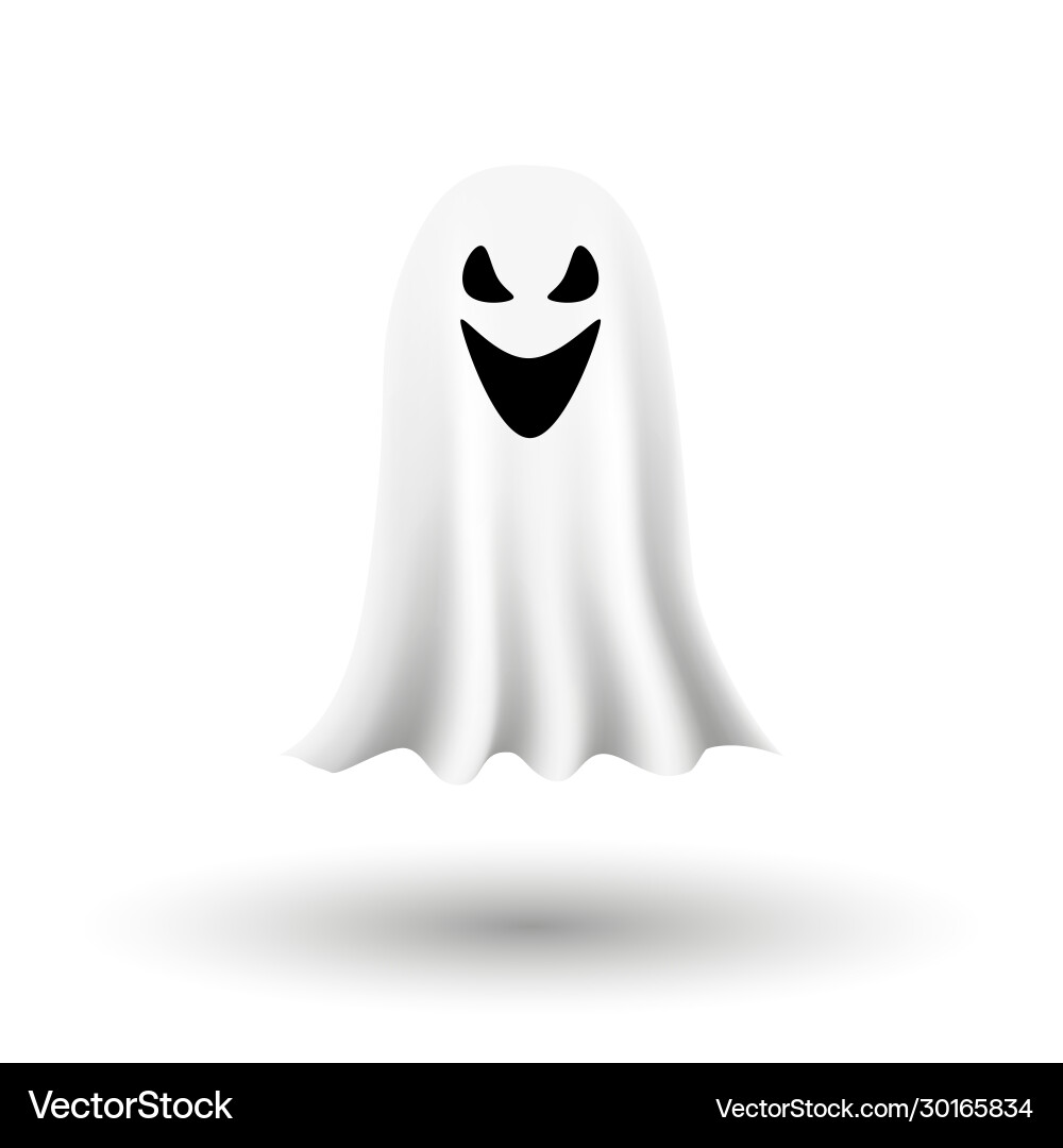 Ghosts on transparent background eps 10 Royalty Free Vector