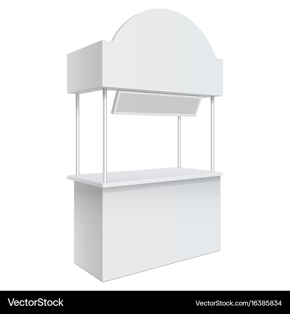Promotion counter retail trade stand Royalty Free Vector