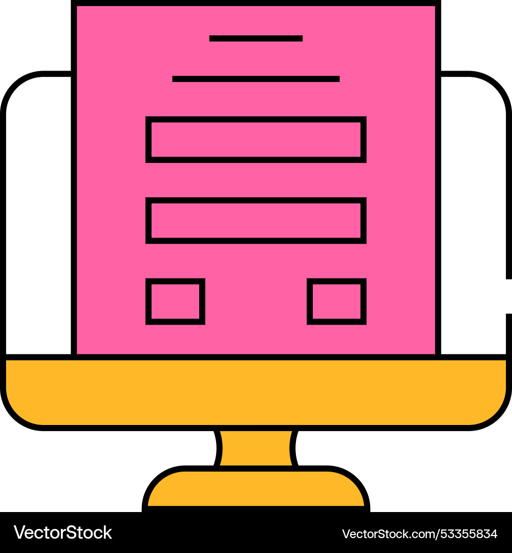 Register online registration icon color Royalty Free Vector