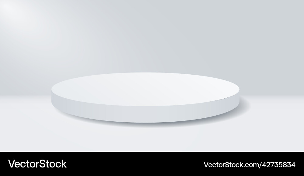 Round stage podium isolated on white background Vector Image