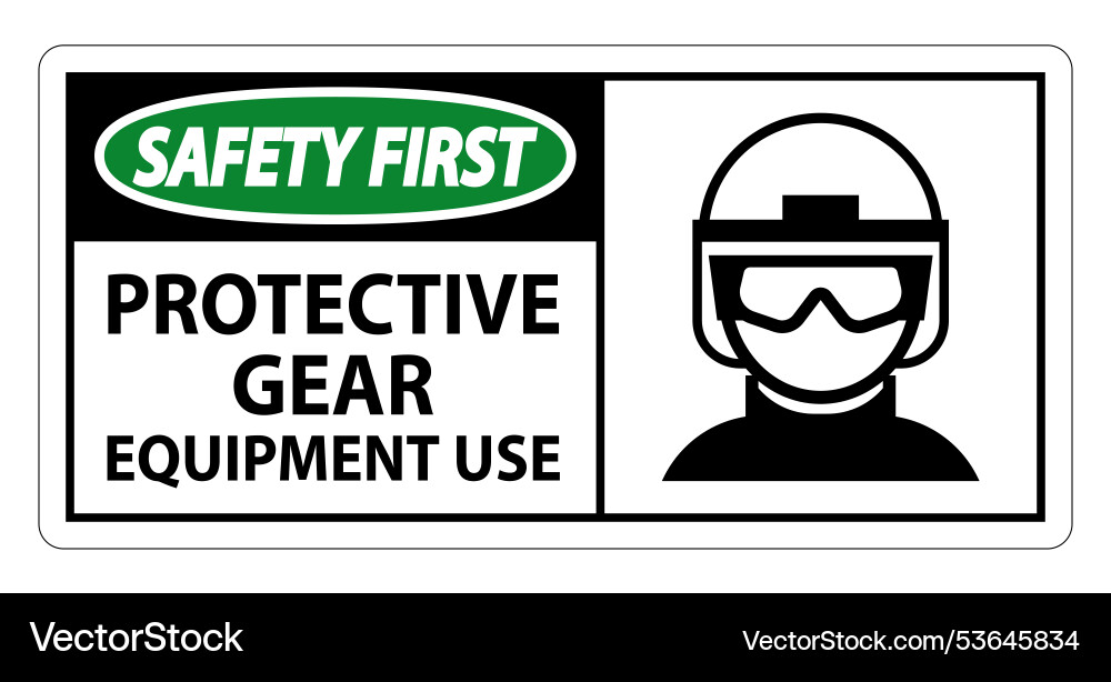 Safety or protective gear and equipment use Vector Image