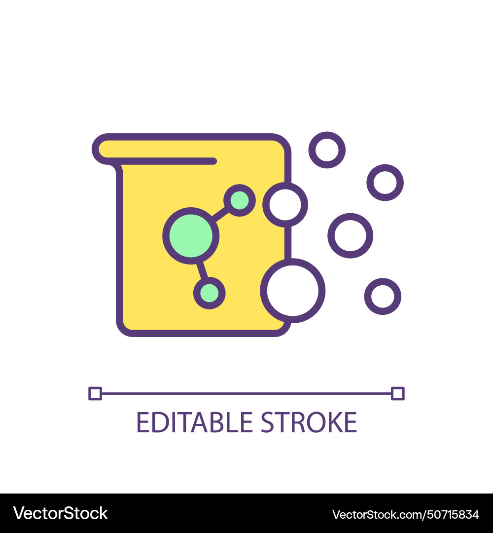 Scientific fermentation rgb color icon Royalty Free Vector