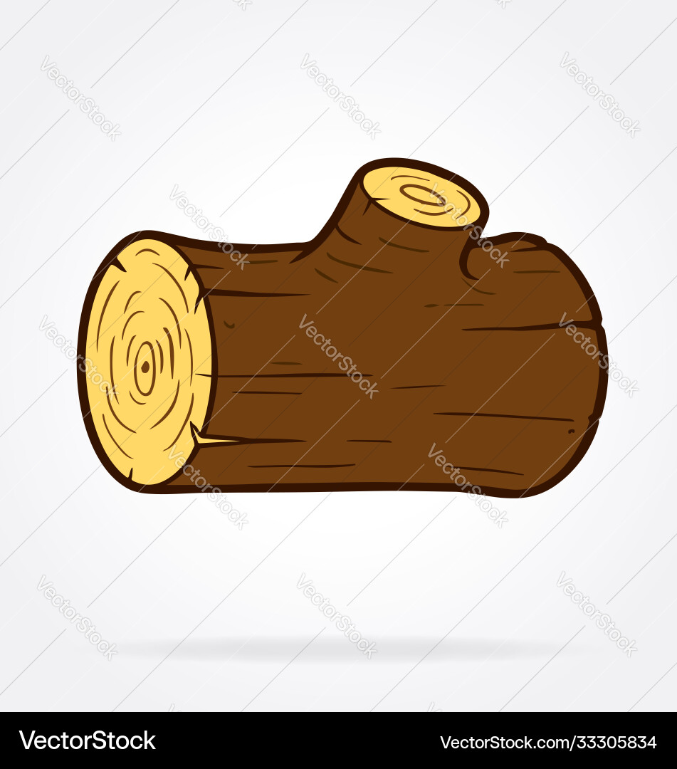 Simple cartoon log Royalty Free Vector Image - VectorStock