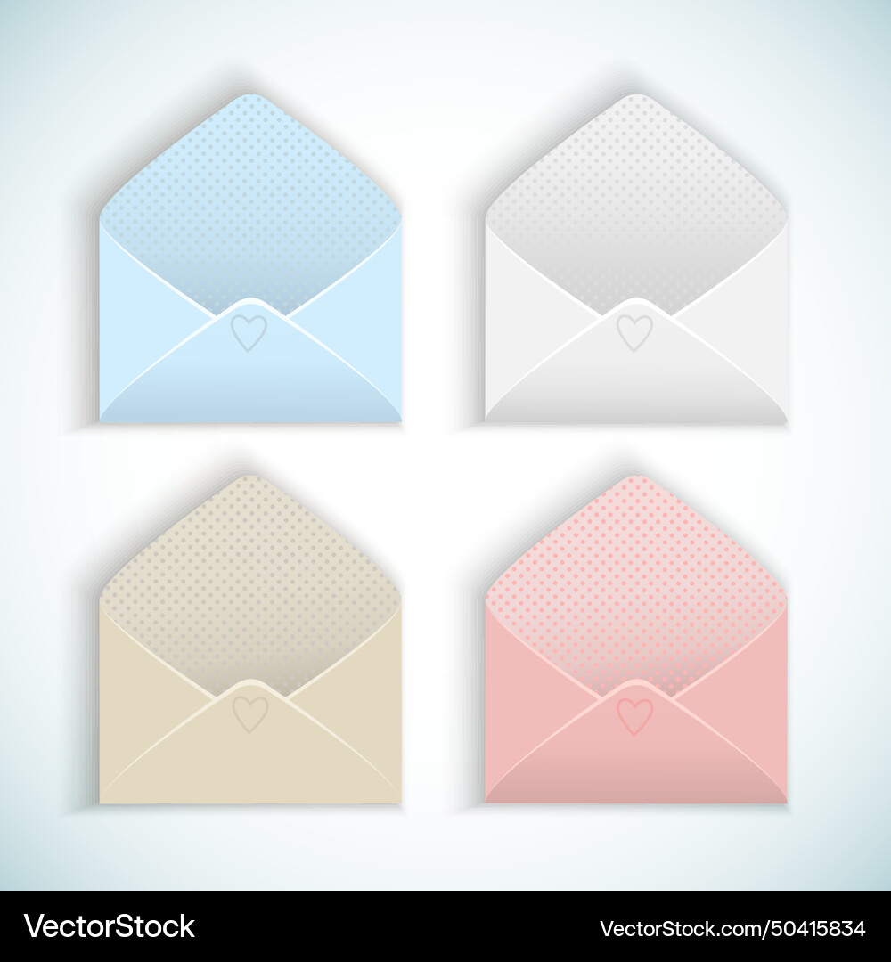 Valentines day envelopes Royalty Free Vector Image