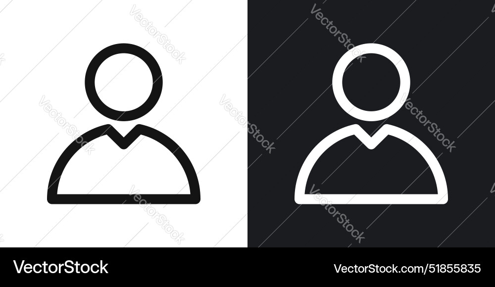 Admin-Symbol in schwarzen und weißen Umrissen Vektorbild