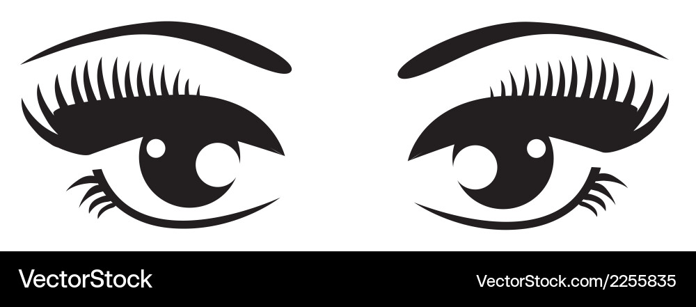 Black eyes Royalty Free Vector Image - VectorStock