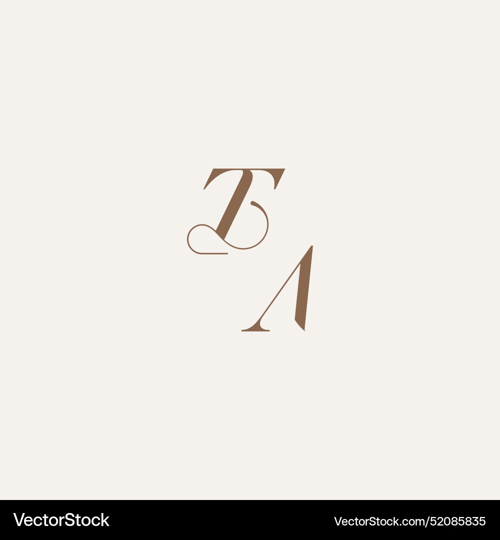 Initial monogram logo wedding concept design Vector Image