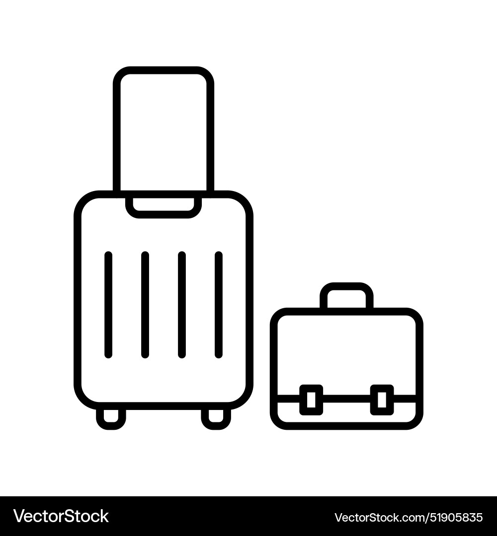 Luggage icon in thin line style graphic design Vector Image