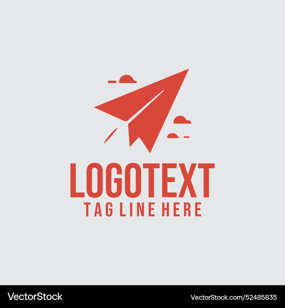 Paper plane logo Royalty Free Vector Image - VectorStock