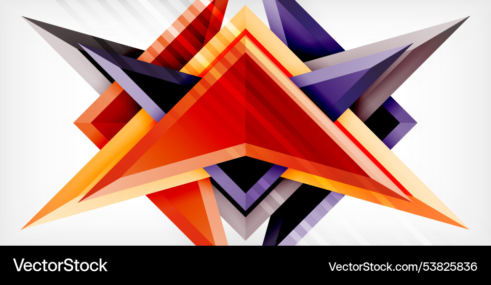Abstract background color triangles and arrows Vector Image