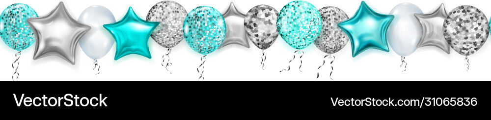 Banner colored balloons Royalty Free Vector Image