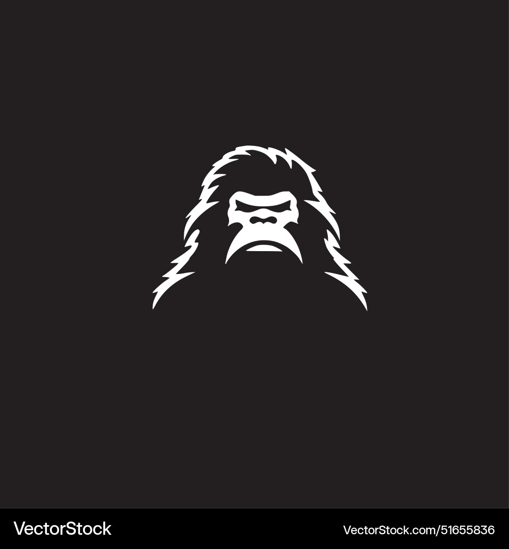 Bigfoot - minimalist and simple silhouette Vector Image