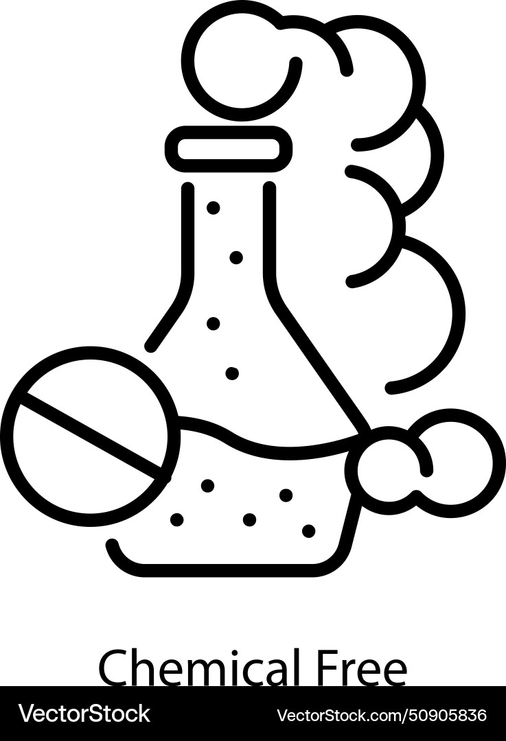 Chemical free Royalty Free Vector Image - VectorStock