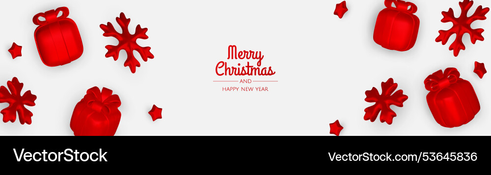 Christmas holiday banner tree and xmas Royalty Free Vector