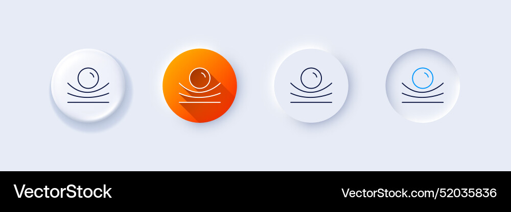 Elastic material line icon resilience Royalty Free Vector