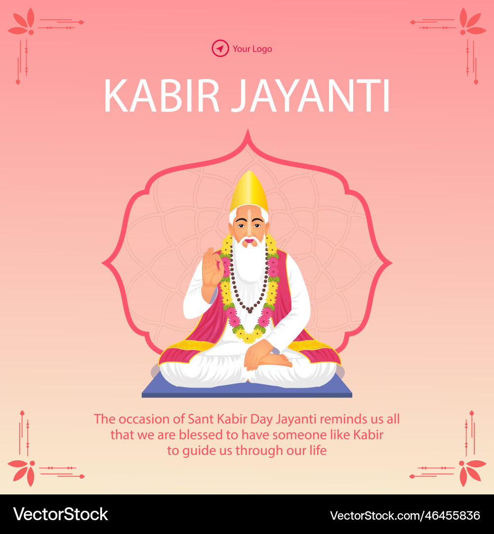 Happy kabir das jayanti banner design Royalty Free Vector