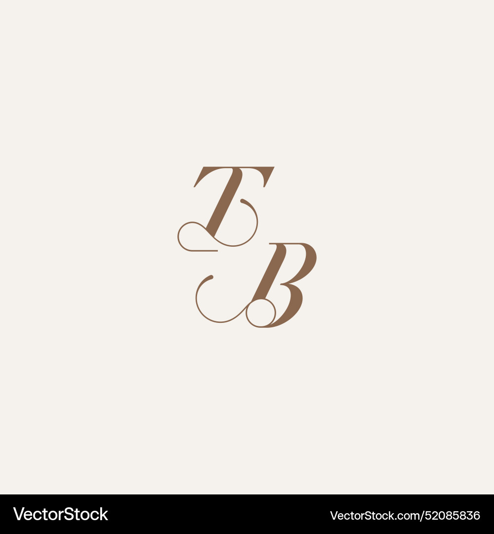 Initial monogram logo wedding concept design Vector Image