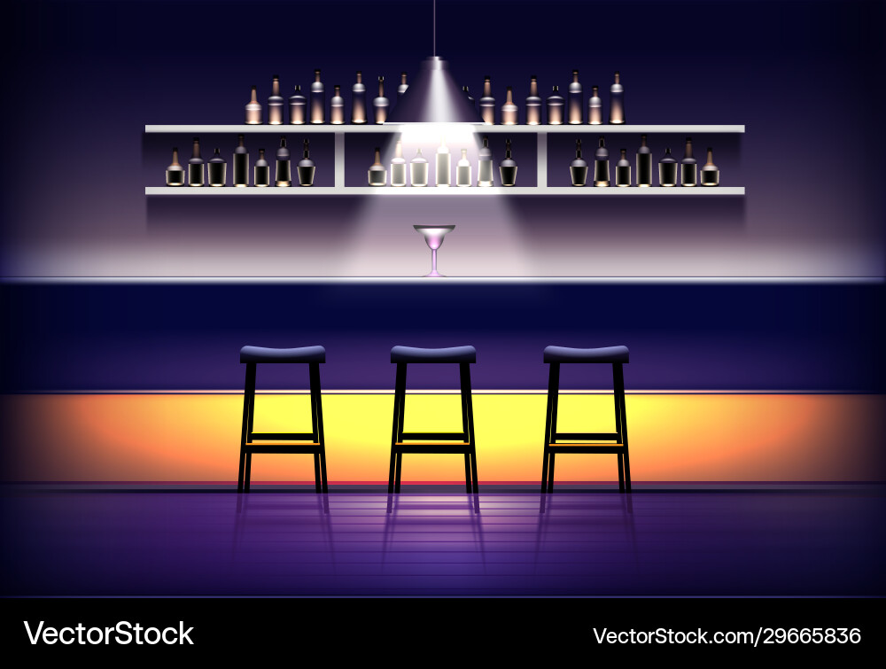 Interior pub bar or cafe Royalty Free Vector Image