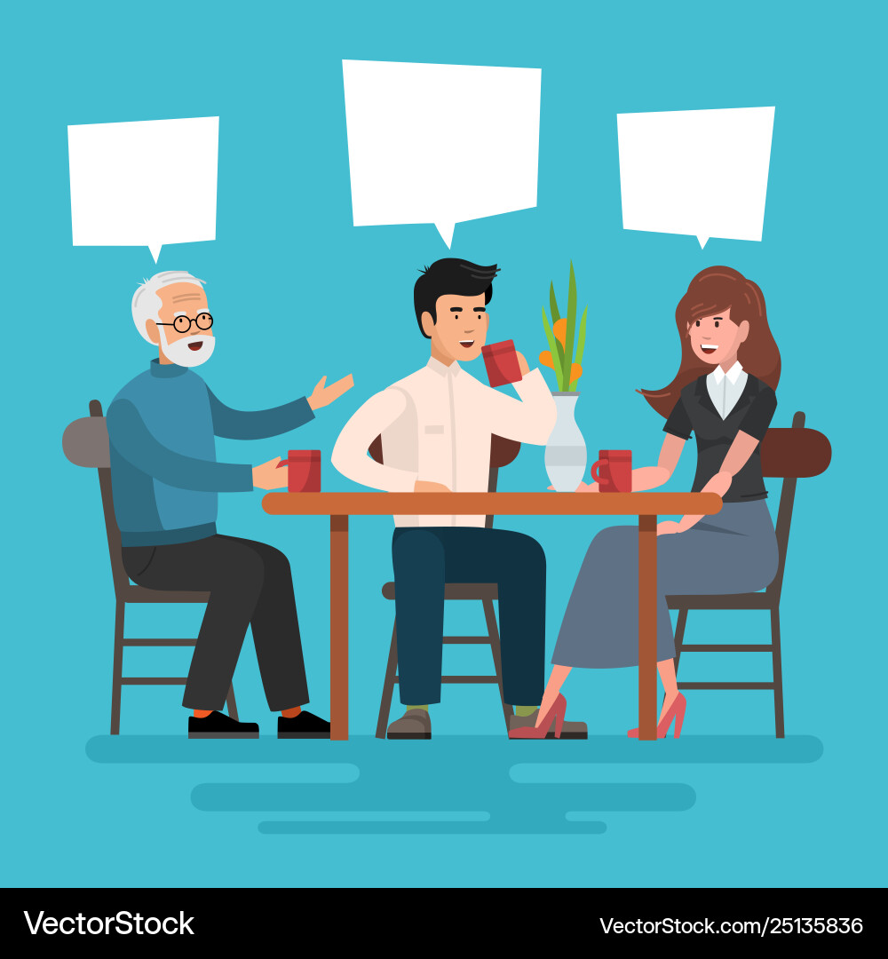 Lunch in restaurant Royalty Free Vector Image - VectorStock