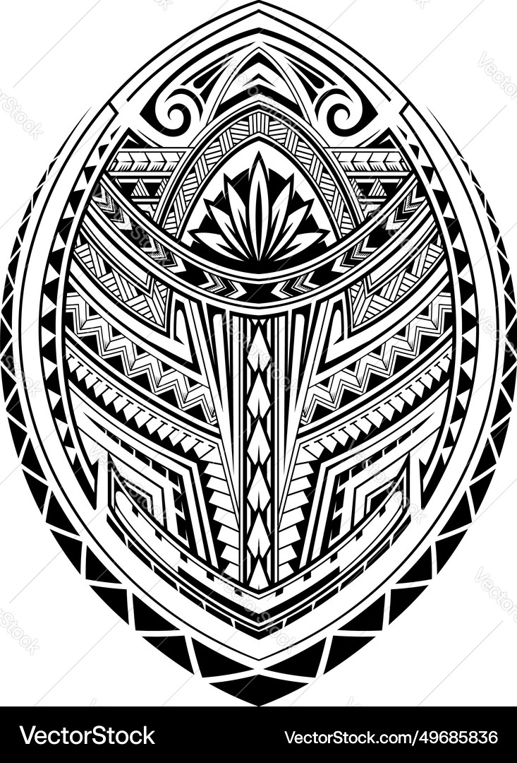 Polynesian style tattoo design isolated on white Vector Image