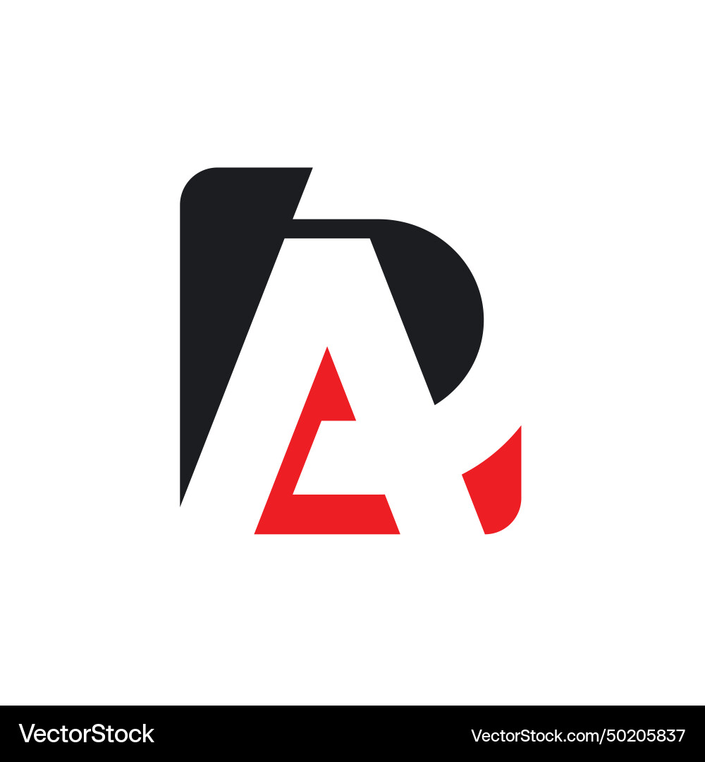 Ap or ad letter icon concept design Royalty Free Vector