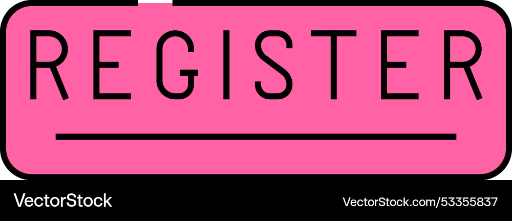 Button registration icon color Royalty Free Vector Image