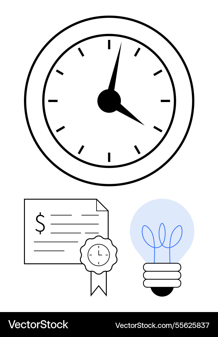 Conceptual of time innovation Royalty Free Vector Image