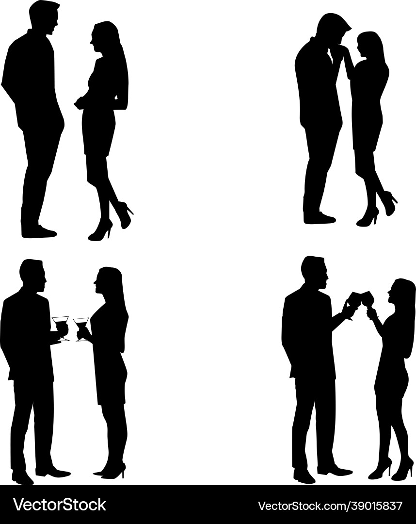 Dating silhouette Royalty Free Vector Image - VectorStock