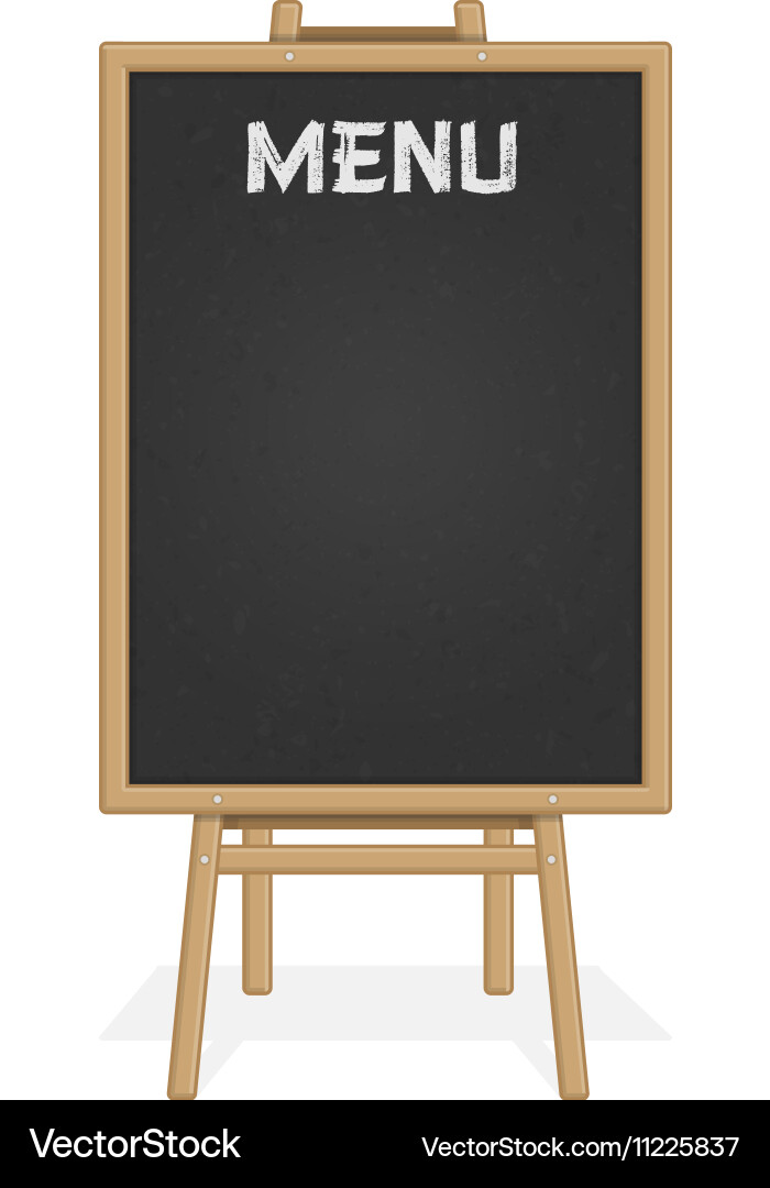 Menu black board Royalty Free Vector Image - VectorStock
