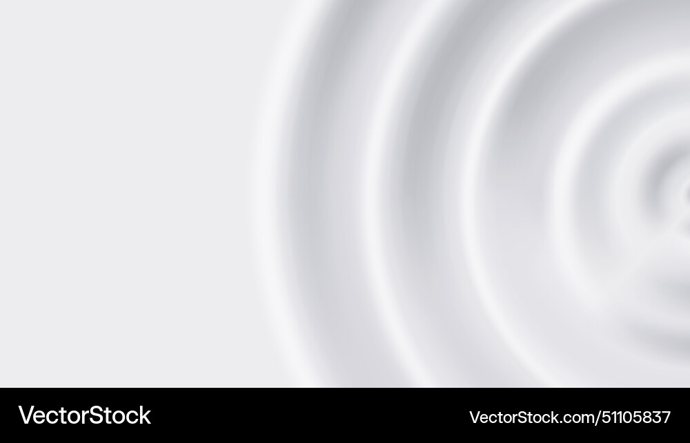 Milk ripple creamy white background with circles Vector Image