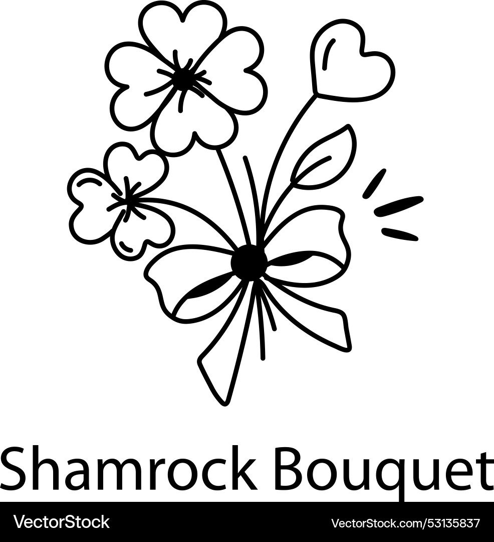 Shamrock bouquet Royalty Free Vector Image - VectorStock