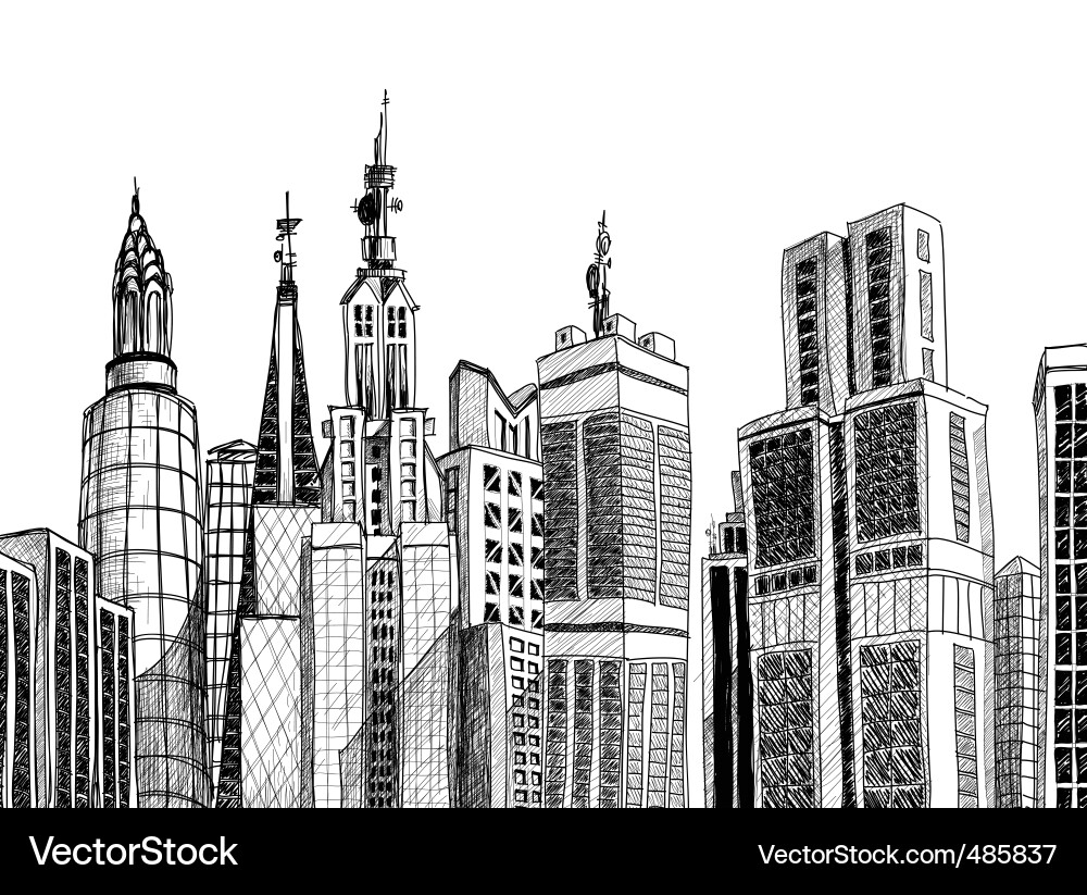 Urban architecture Royalty Free Vector Image - VectorStock