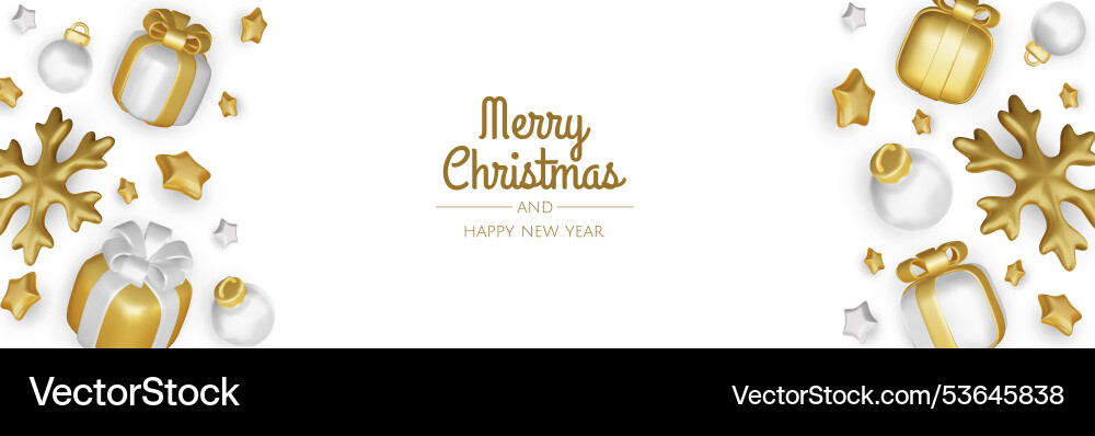 Christmas holiday banner tree and xmas Royalty Free Vector