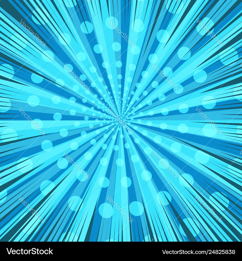 Comic book page blue dynamic template Royalty Free Vector