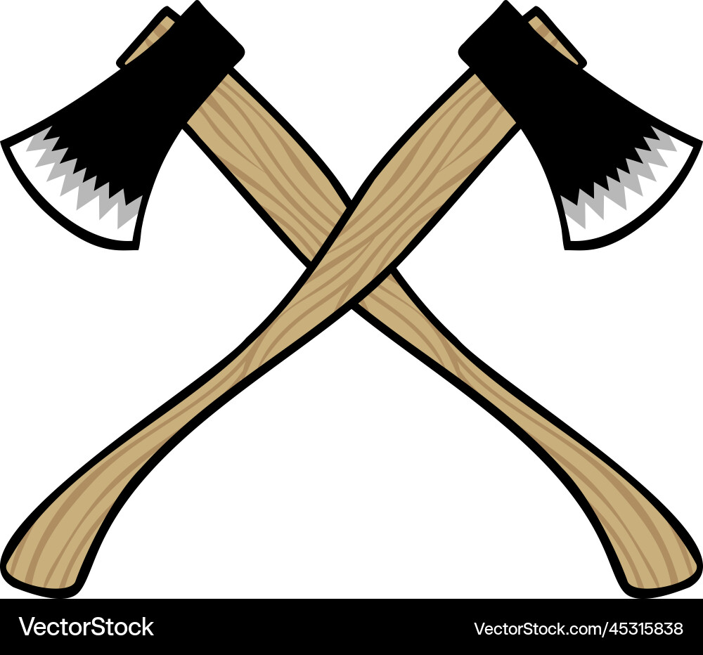 Cross axe symbol logo design template Royalty Free Vector